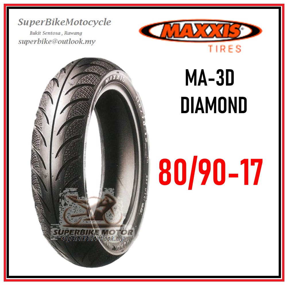 MAXXIS MA-3D Diamond 80/90-17 Tubeless Motorcycle Tyre | Shopee Malaysia