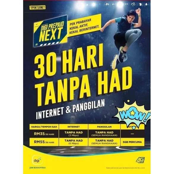 Digi Next Prepaid Unlimited Data 15/35/55 Bulanan (SILA BACA DETAIL ...