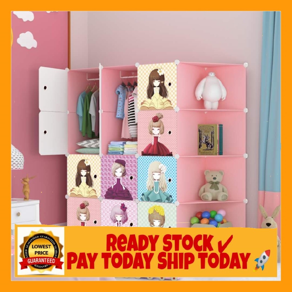 (READY STOCK) RAK ALMARI BAJU FLOWER GIRL CR 12C DIY Rack Storage ...