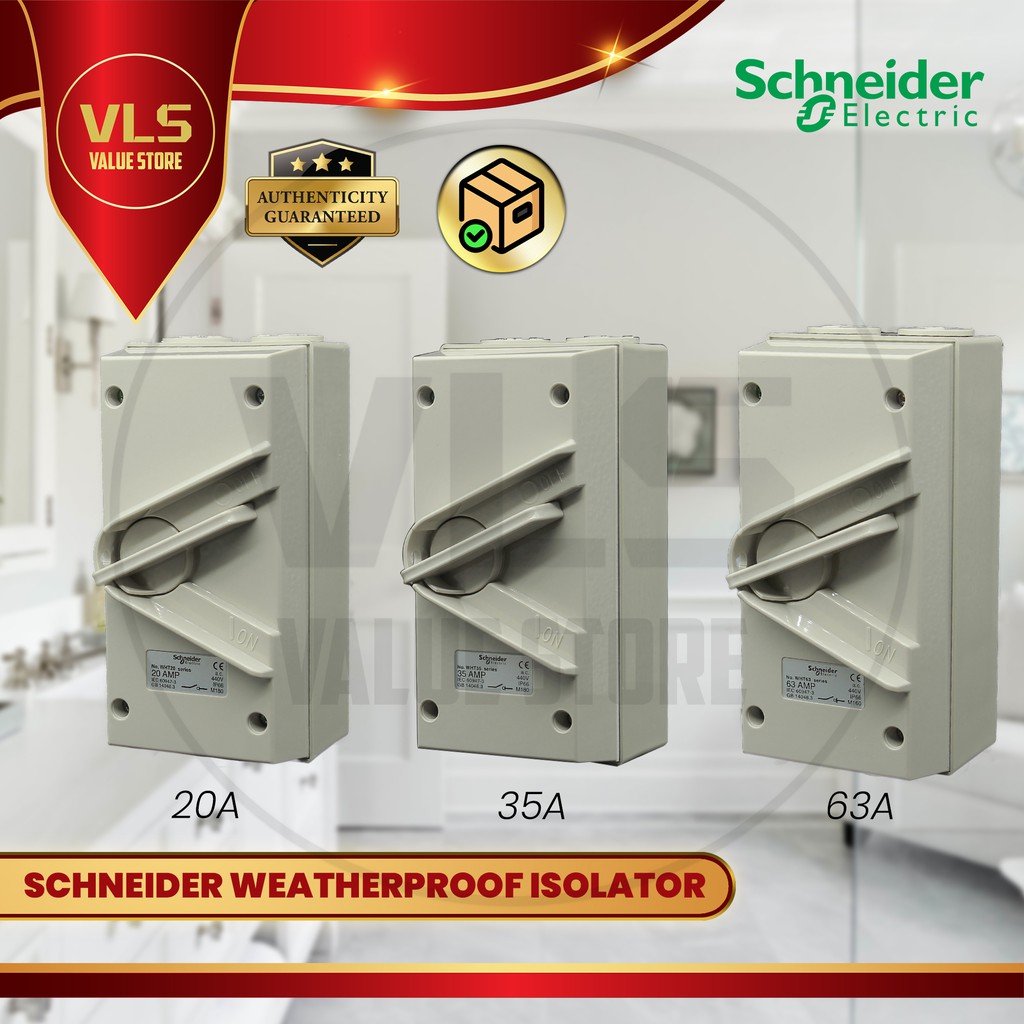SCHNEIDER KAVACHA SERIES 3P 20A 35A 63A WEATHERPROOF ISOLATOR | Shopee Malaysia
