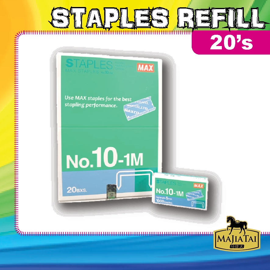 20packs MAX No10 1M Staples Refill (Small) | Shopee Malaysia