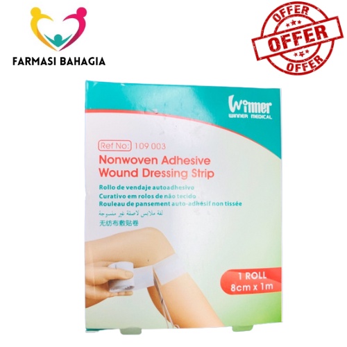 WINNER NON WOVEN WOUND ADHESIVE DRESSING STRIP 8CM X 1M | Shopee Malaysia