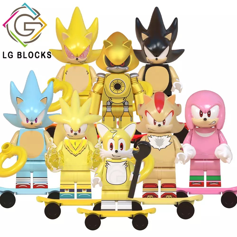 Sonic Mini Figures Toys Super Sonic the Hedgehog Shadow Nakkururu ...