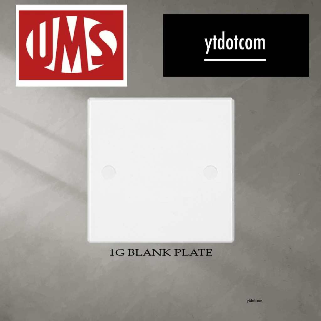 PVC 1 Gang White Blank 3x3 Switch Socket Box Blanking Cover | Shopee ...