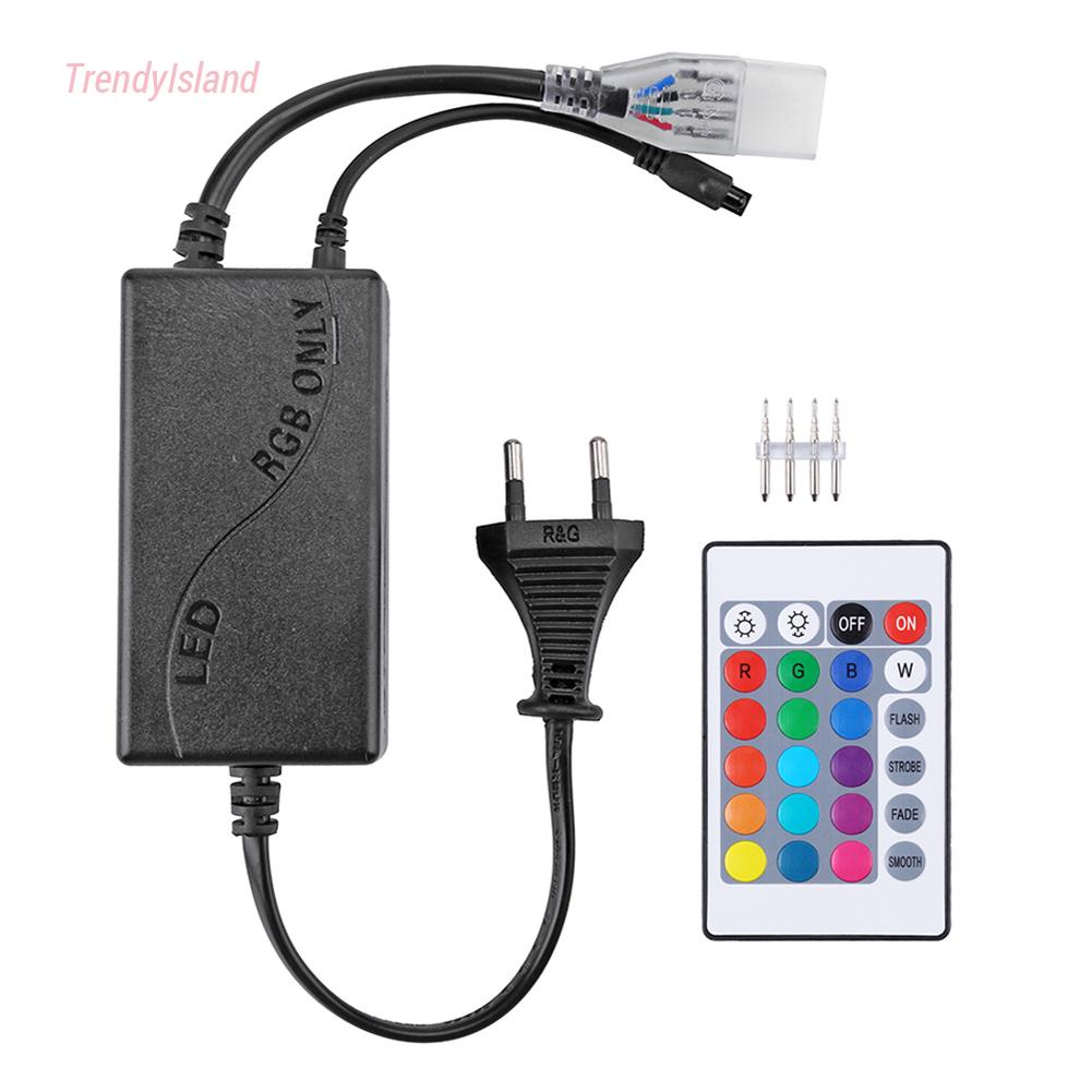 (Ready-TRE)IR RGB LED Wireless Controller 4 Pin 24 Keys Remote 5050 ...