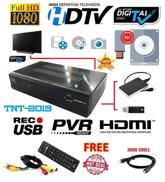 HDTV FREEVIEW DIGITAL TV CHANNEL RECEIVER & PVR RECORDER TVBOX aerial ...