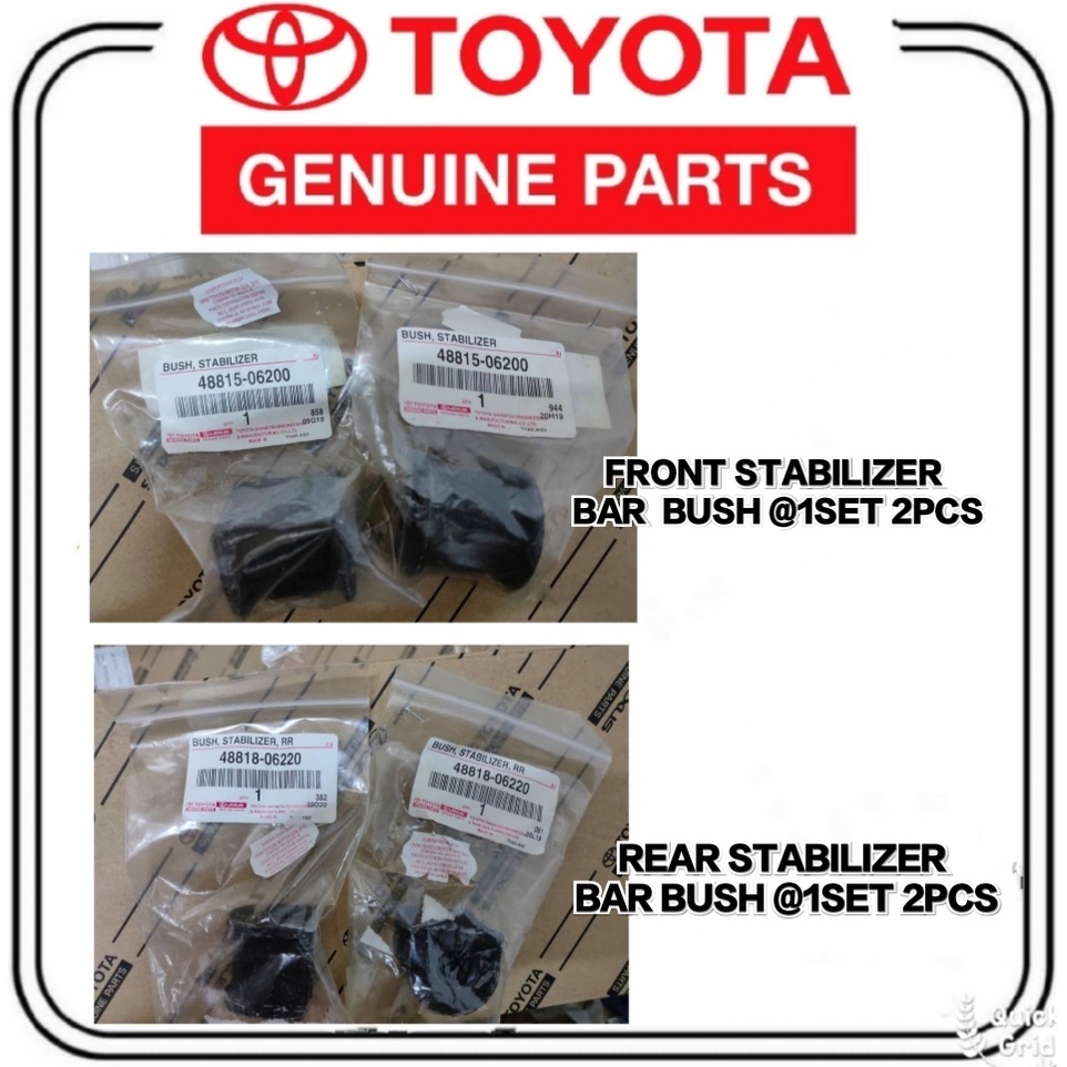 Original Toyota Front & Rear Stabilizer / Absorber Link Bush - Camry ...