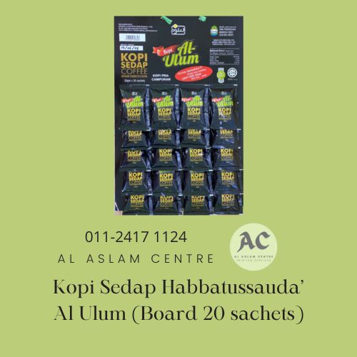 KOPI SEDAP HABBATUSSAUDA' AL-ULUM premix coffee (20 sachets on a board) 33g per sachet | Shopee ...
