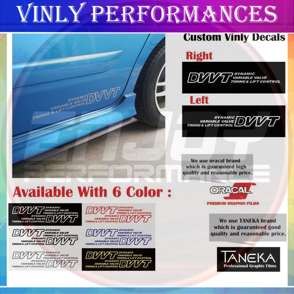 (2pcs)1 Set DVVT Sticker Body Cutting Vinly Decals | Shopee Malaysia