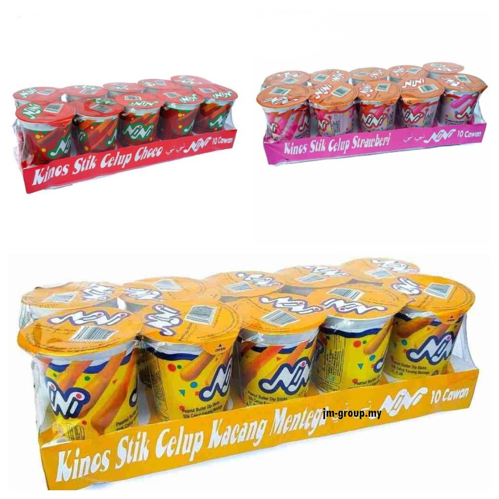 KINOS NINI BISCUIT STICK ( Chocolate / Strawberry / Peanut ) | Shopee ...