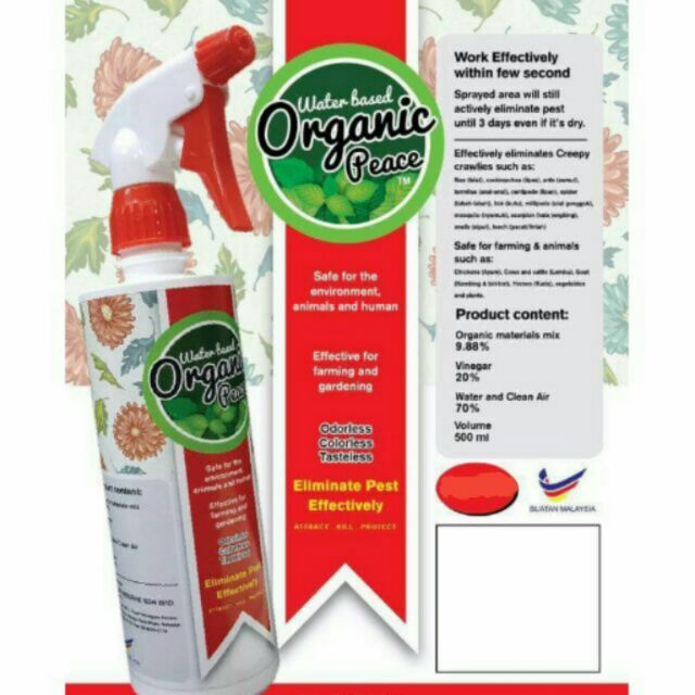 Organic Peace / Organic RidSpray - Water based Organic Peace Insect ...