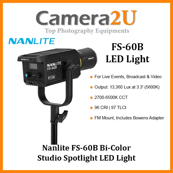 Nanlite FS-60B Bi-Color Studio Spotlight LED Light | Shopee Malaysia