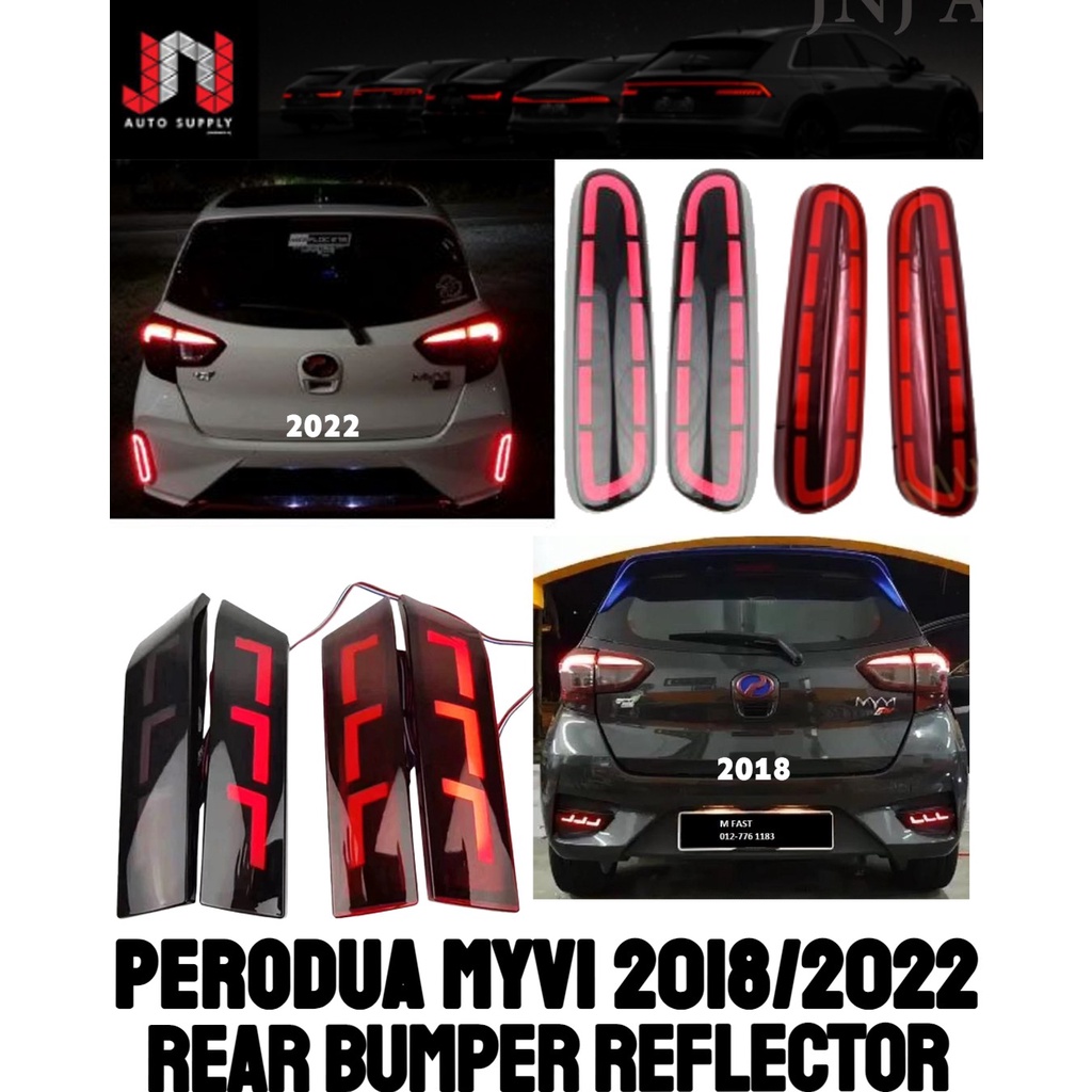 Perodua Myvi 2018-2022 Facelift LED Rear Bumper Reflector LED Light ...