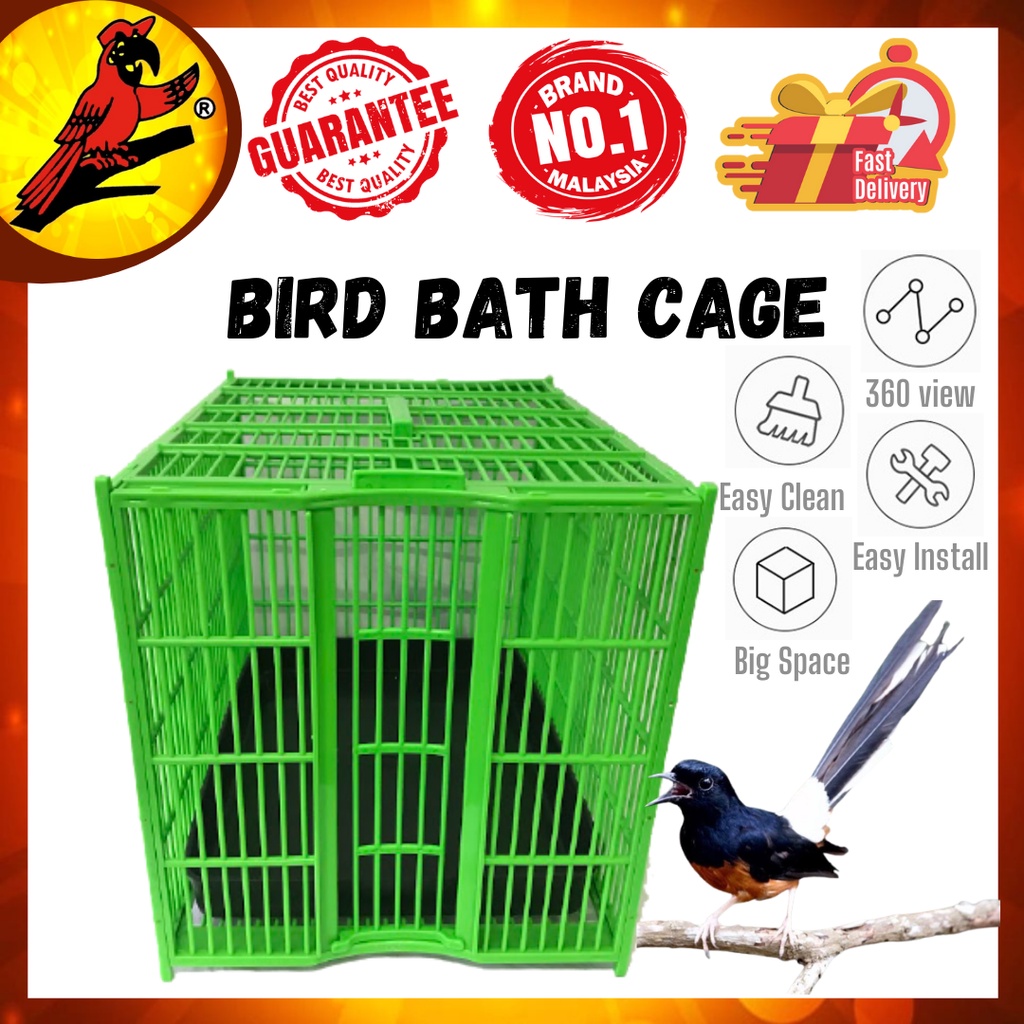 MPT Bird Bath Cage Sangkar Mandi Burung Sangkar Mandi Burung Murai Batu ...