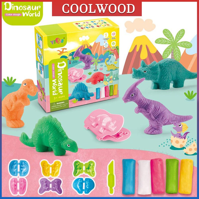 Play Doh Set Art Clay & Dough Playset Dinosaur Toys Playdough Set for ...