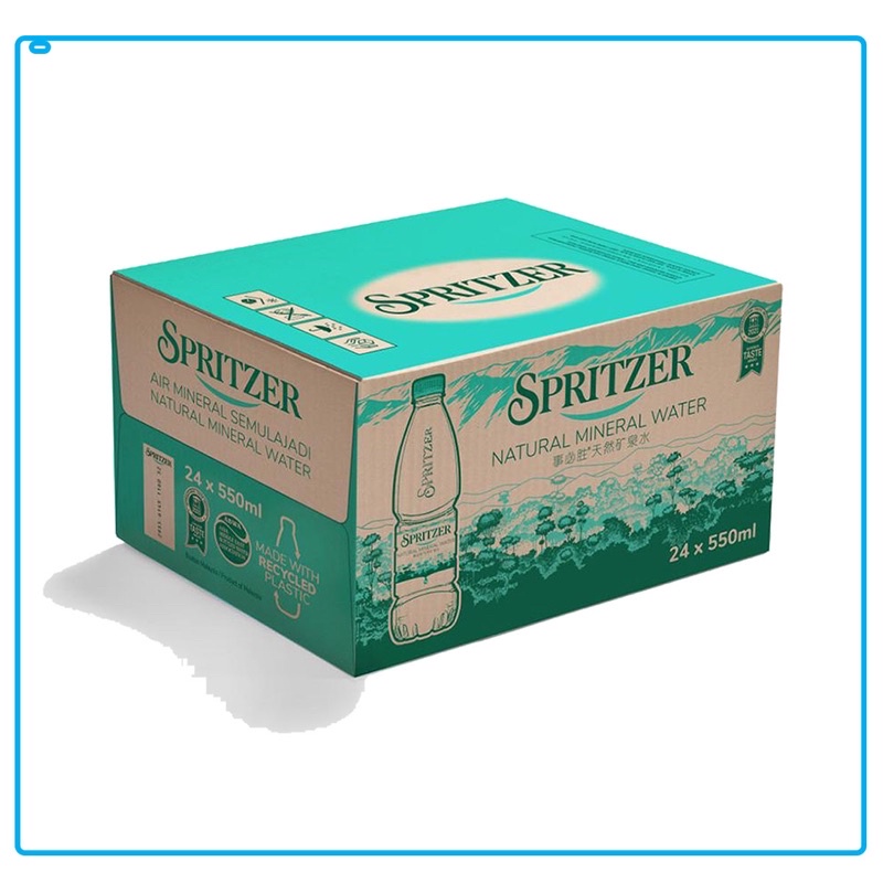 ready stock SPRITZER Mineral Water 550ml ,1250ml Cartons | Shopee Malaysia