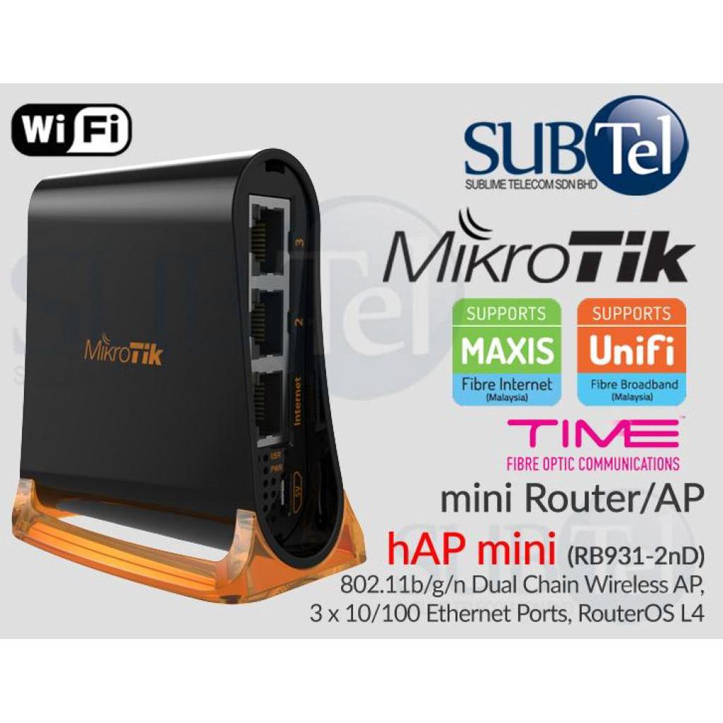 Mikrotik hAP mini WiFi Router 3 port with POE RB931-2nD Dual Chain 2 ...