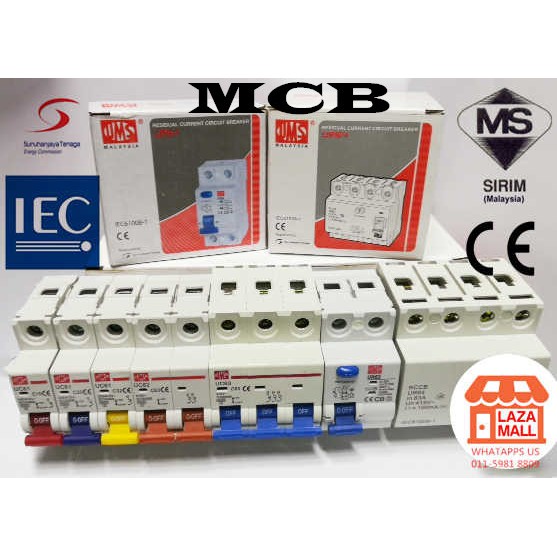 [SIRIM] MCB Single Phase UMS ISOLATOR 10A/20A/32A/63A 2POLE Miniature ...