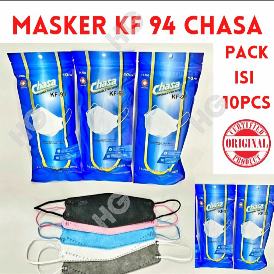 Mask Kf94 Chasa Pack Contents 10 Pcs Original Korean Model Masks ...
