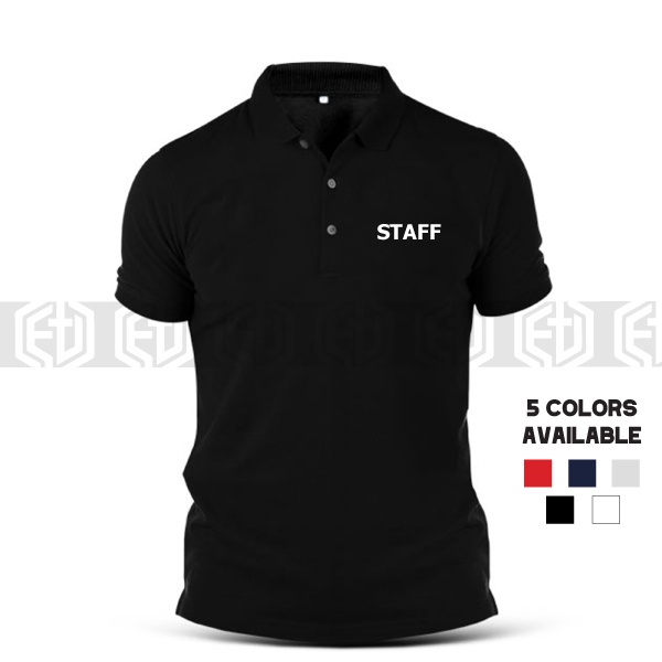 Baju Sulam Staff Logo / Worker Cotton Polo T Shirt T-Shirt Shirts ...