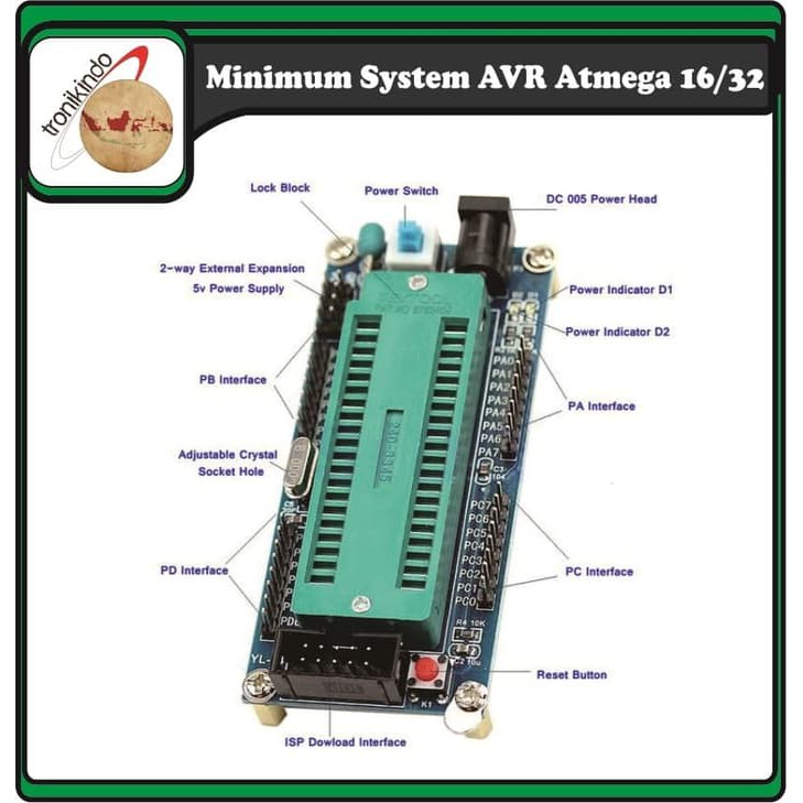 Minimum System AVR Board Atmega16/32 Minsys AVR | Shopee Malaysia