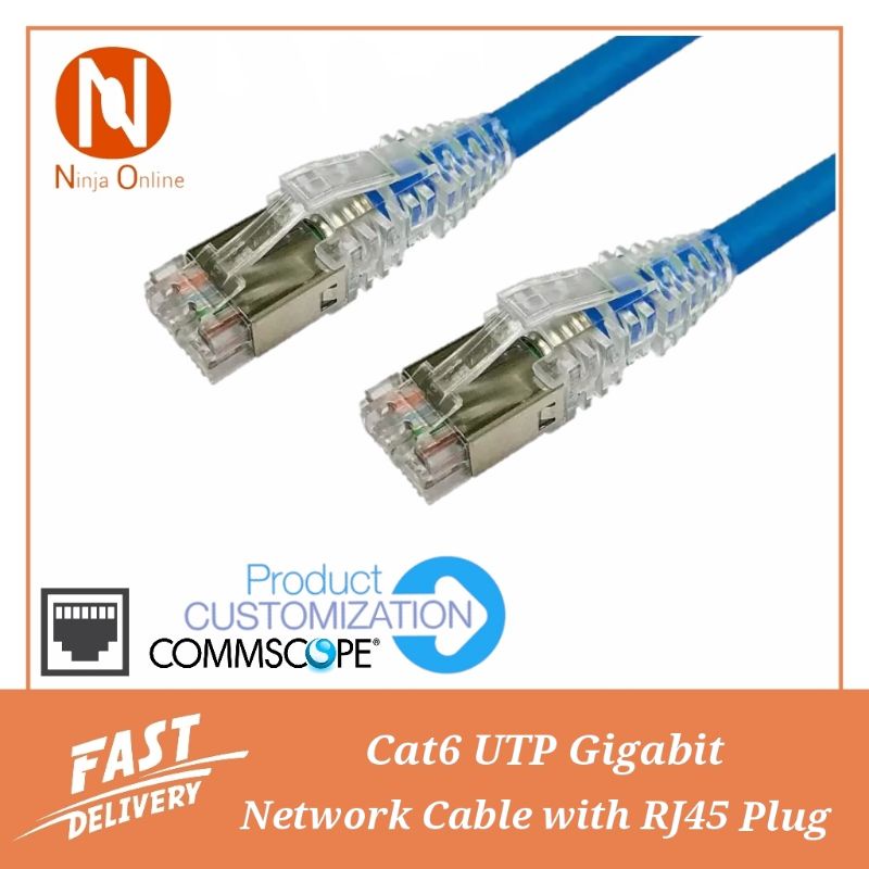 Network Cable Commscope Cat6 UTP Gigabit with RJ45 Plug ( Product ...