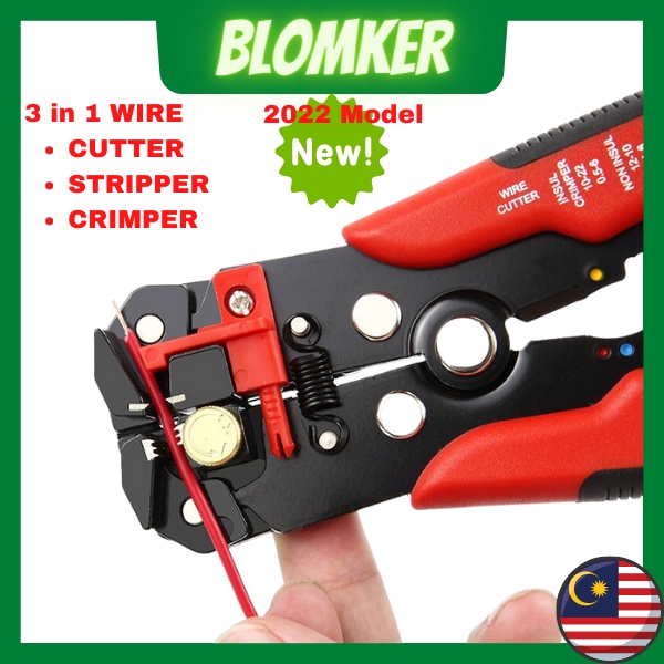 3 in 1 Wire Automatic Stripper Crimping Cutting Tool Pemotong Wayar ...