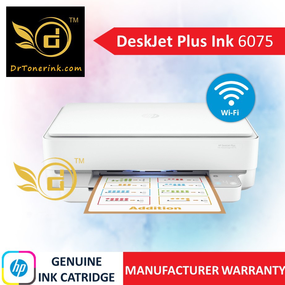 HP DeskJet Plus Ink Advantage 6075 All-in-One Printer with Wi-Fi ...