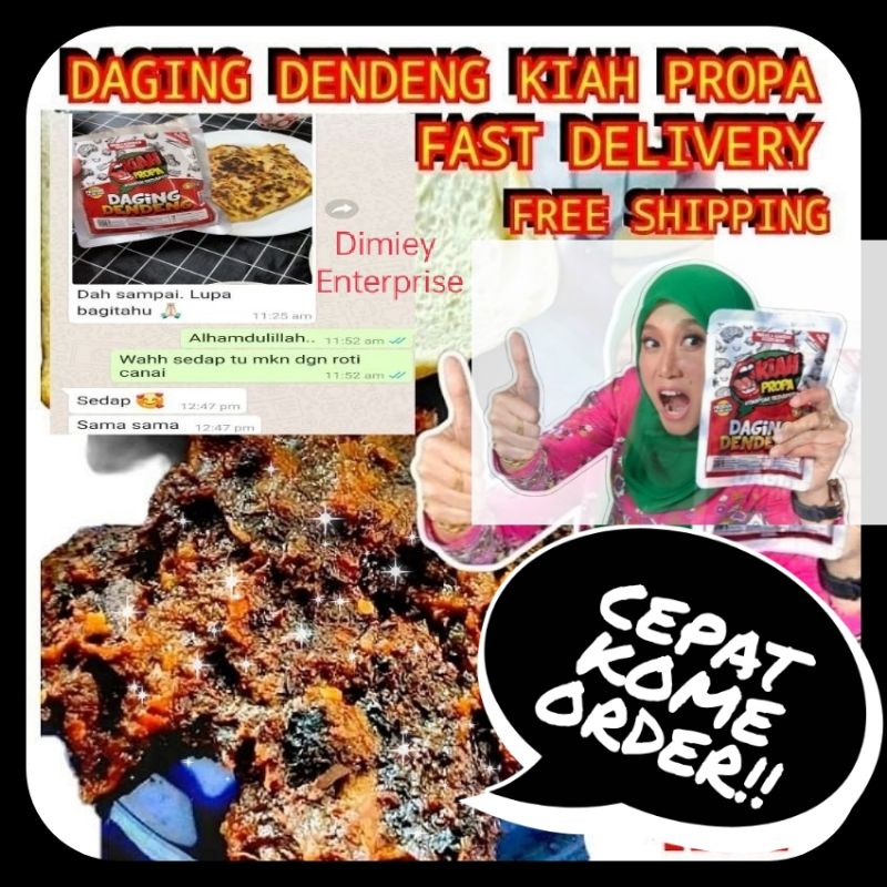 KIAH PROPA Daging Dendeng Original Perak Ready To Eat | 200-205gram ...