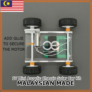 1V 80mA Solar Car Kit DIY Mini Solar Car Acrylic Chassis [Kereta Solar ...