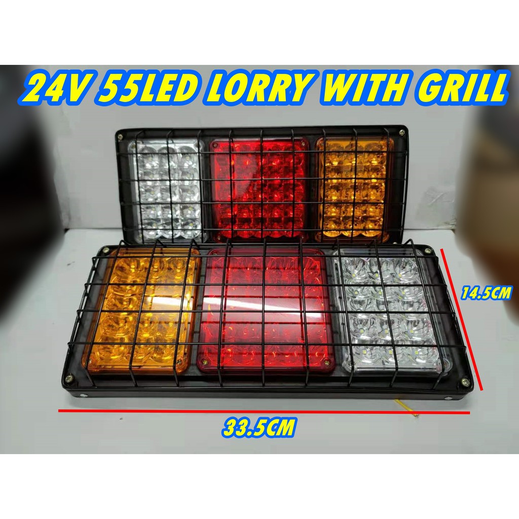 24V 55LED UNIVERSAL TRUCK LORRY ISUZU NHR NPR ELF TAIL LIGHT LAMP W ...