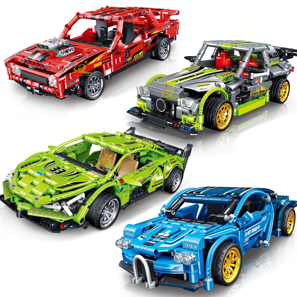 Racing Car City Speed Champions Sports Model Building Blocks DIY Bricks ...
