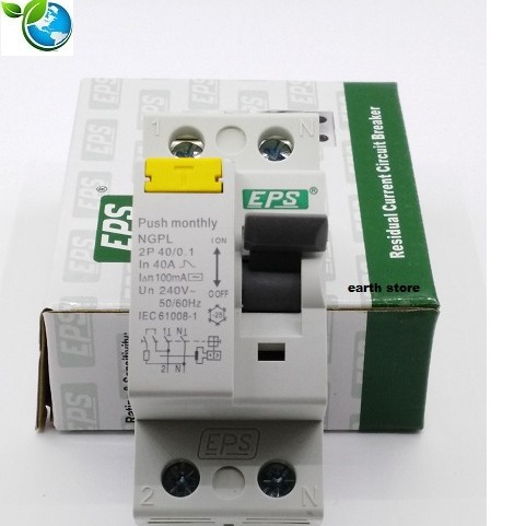 EPS 2 POLE RESIDUAL CURRENT OPERATED CIRCUIT-BREAKER (RCCB / ELCB) | Shopee Malaysia