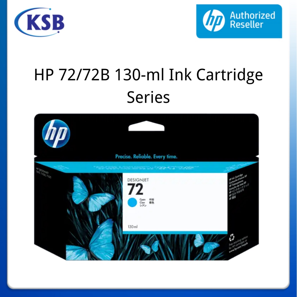 HP 72/72B 130-ml Ink Cartridge Series ( C9371A | C9372A | C9373A ...