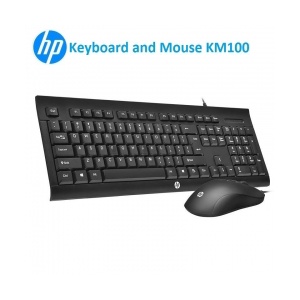 Keyboard Combo + Mouse HP KM100 Black USB Genuine | Shopee Malaysia
