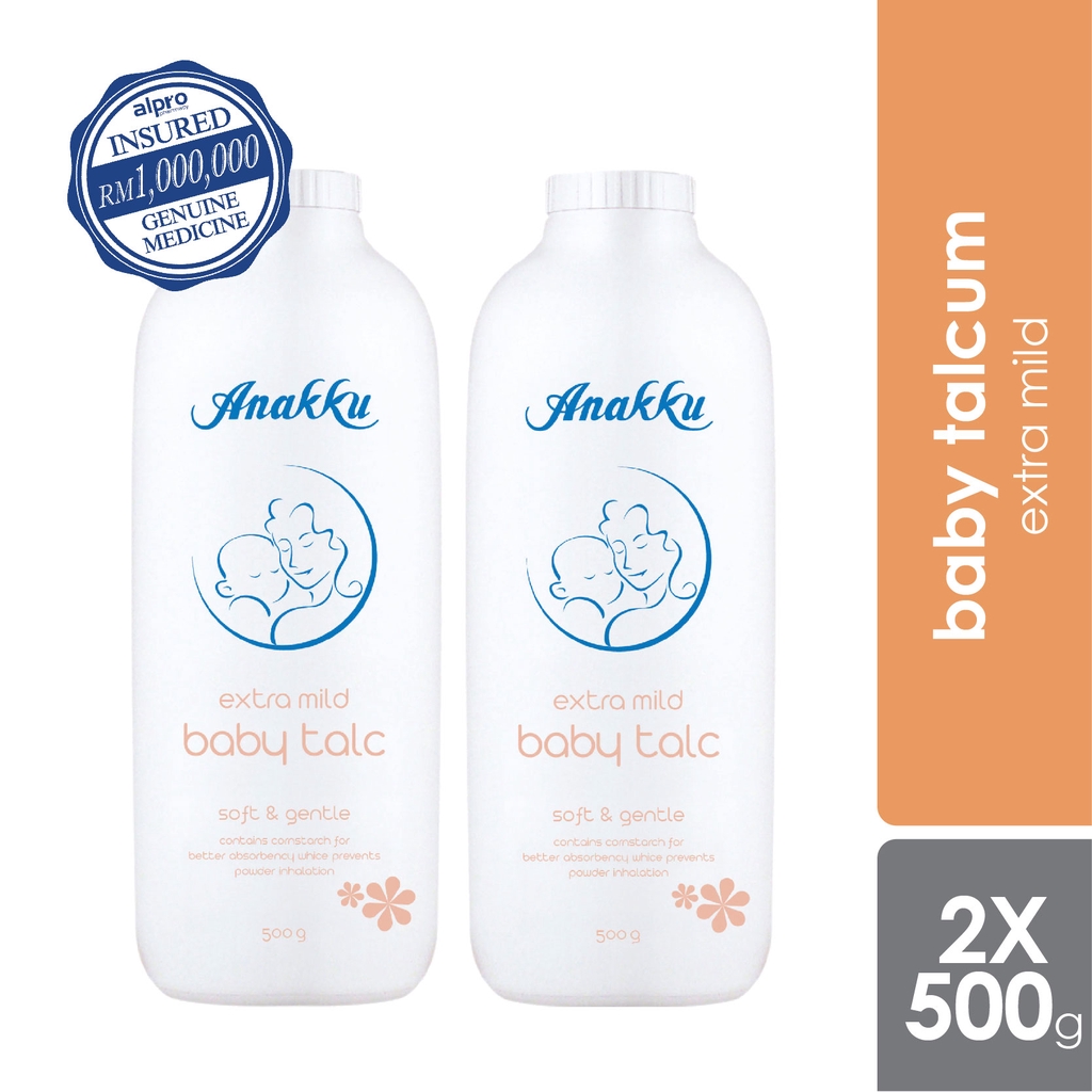 Anakku Baby Powder Talc 2x500g | Shopee Malaysia