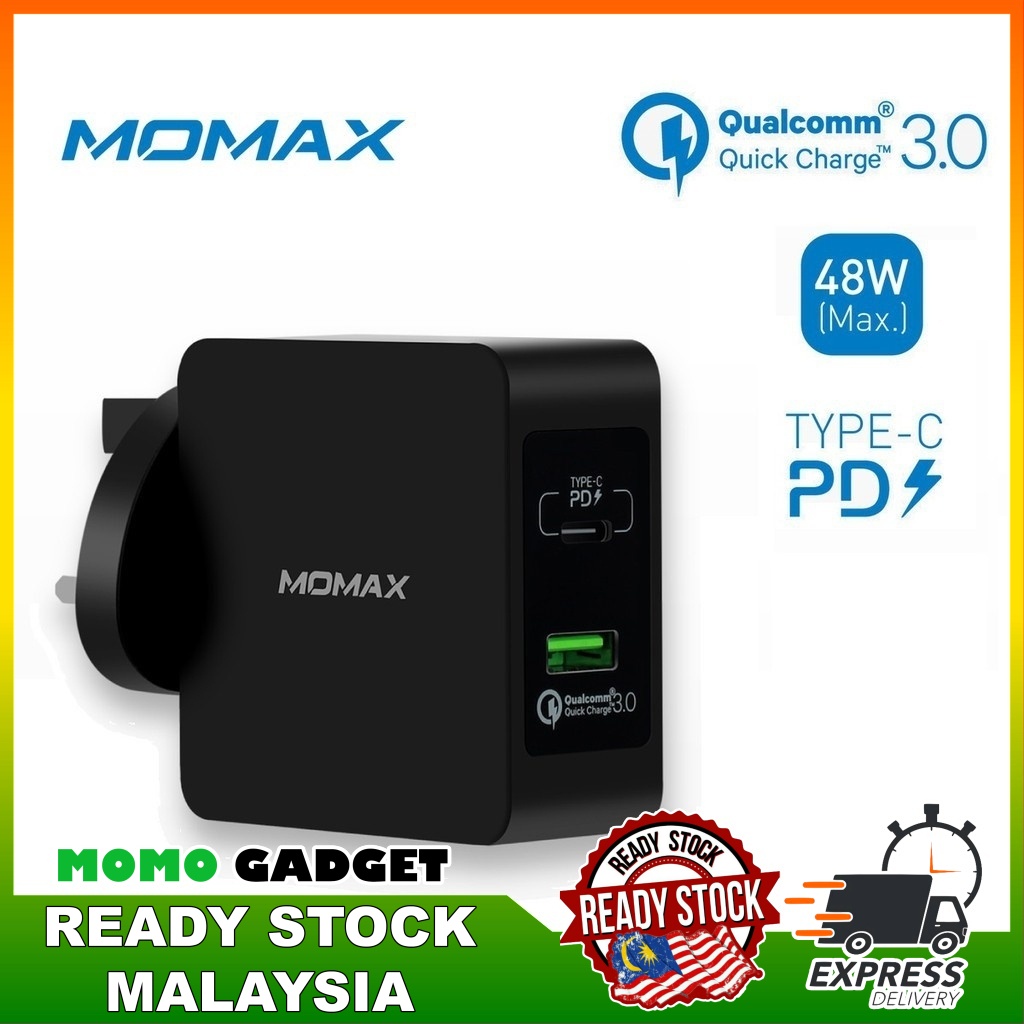 [READY STOCK]Momax One Plug 2 Port PD Fast Charger Charging Adapter 18W ...