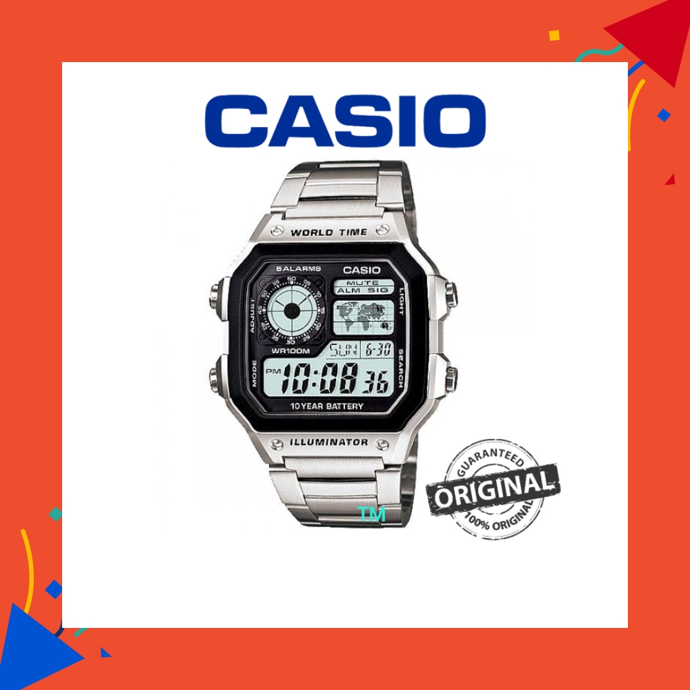 Casio AE-1200WHD-1A Men's Digital Casual Steel Watch | Shopee Malaysia