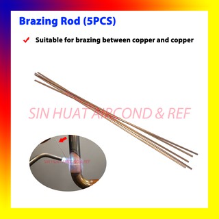 (5PCS) Brazing Rod Copper Pipe Refrigerator Air Conditioning Welding ...