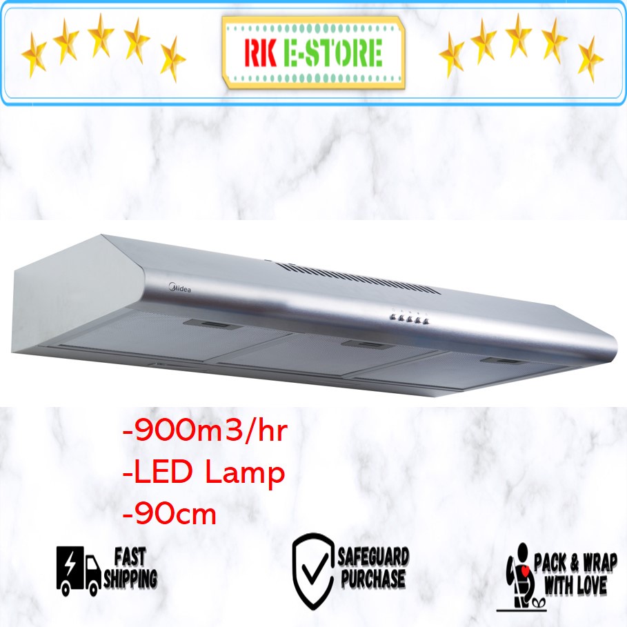Midea Cooker Hood MCH-90F49SS / MCH90F49SS / Midea Slim Hood MCH90F49SS ...