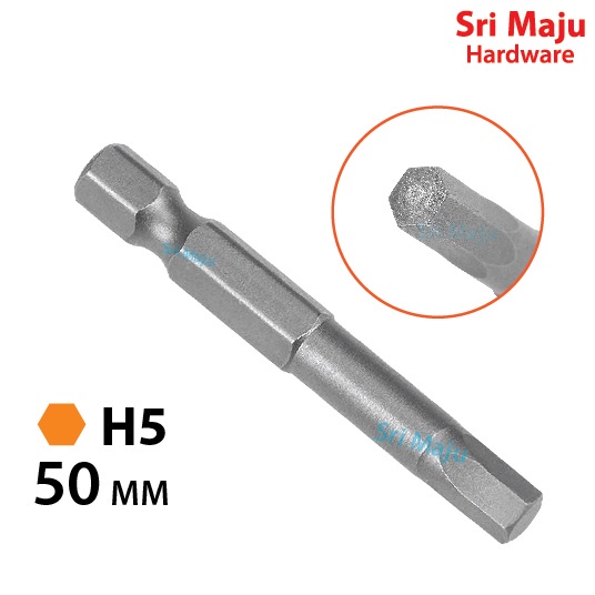 MAJU H5 50mm Hex Shank Hexagon Head Screw Bit for Screw Driving for ...