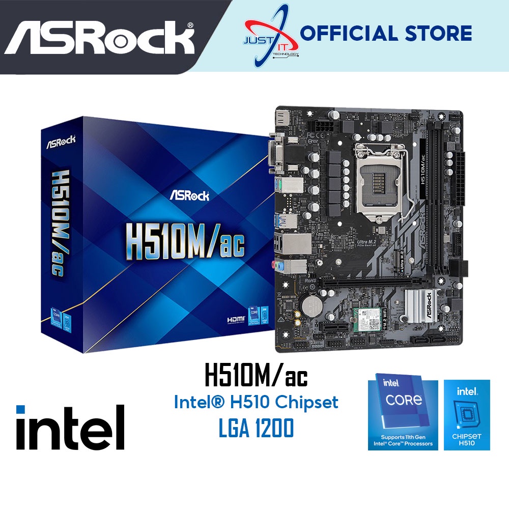 Asrock H510M-AC LGA1200 Mainboard Combo Deal INTEL G6405 / I3-10105 ...