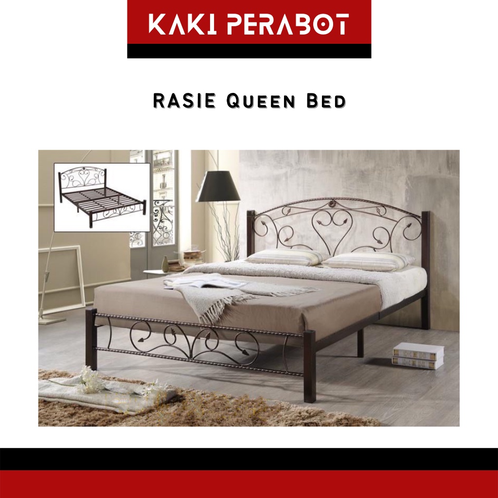 RASIE Queen Bed Frame Queen Katil Queen Katil Besi Queen Katil Queen ...