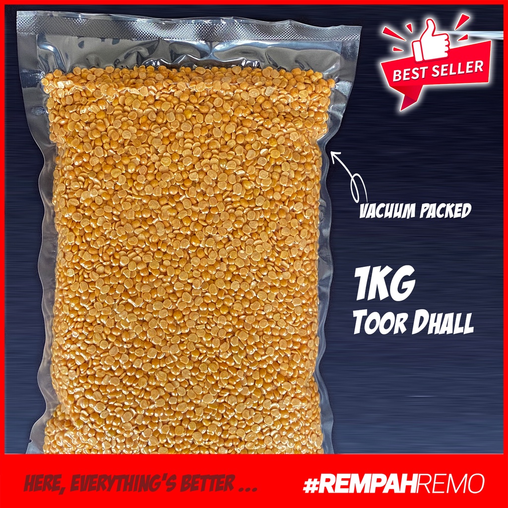 MALAWI DHAL / TOOR DHAL / KACANG DHAL TUR 1KG — VACUUM PACKED | Shopee ...