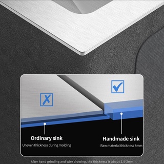 Singki Dapur Nano Sinki 304 Stainless Steel Handmade Single Bowl ...