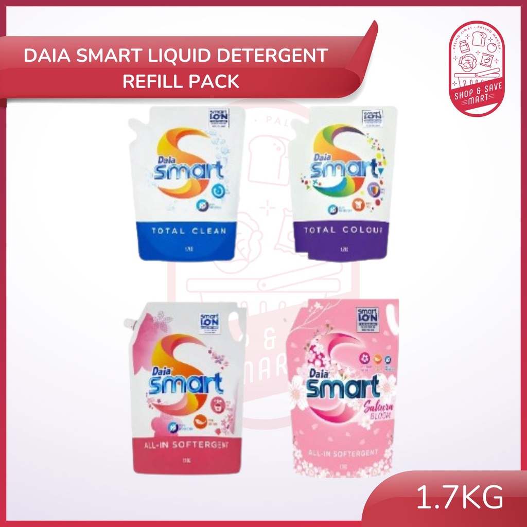 Daia Smart Liquid Detergent Refill Pack - 1.7kg (Type: Total Colour ...