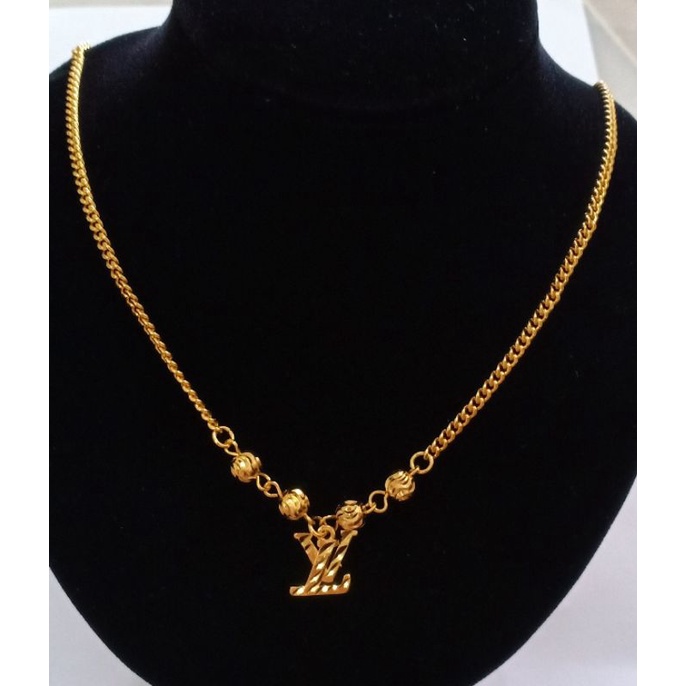 RANTAI LEHER EMAS KOREA 24K/NECKLACE | Shopee Malaysia