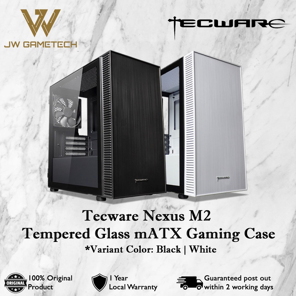 Tecware Nexus M2 Tempered Glass mATX Gaming Case (with 3 Case Fans ...