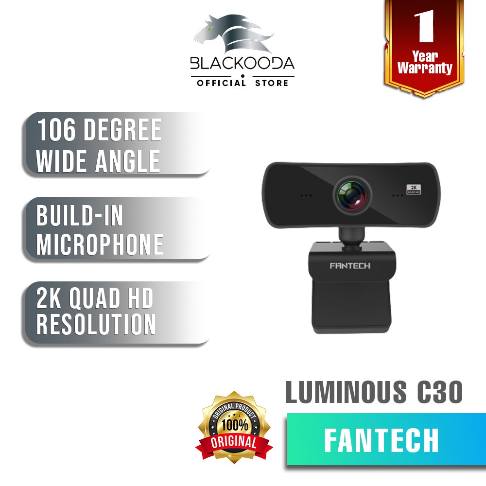 FANTECH LUMINOUS C30 QUAD HIGH DEF 1440P 2K QUAD HD USB Web Camera ...