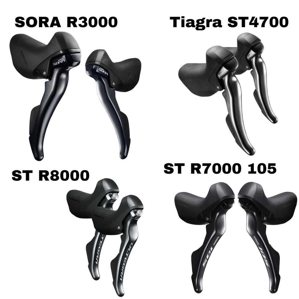 SHIMANO shifters Ultegra SORA R8000 R7000 4700 R3000 shifter set left+ ...
